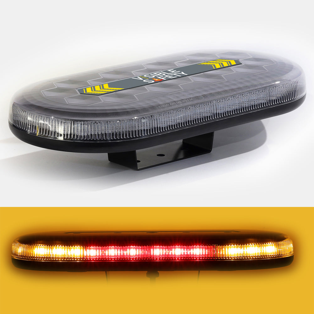 Modern Large 360° Amber Light Bar + Brake Light – Visible Safety