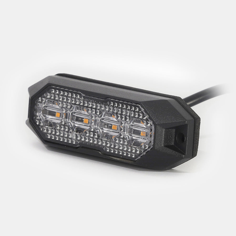 Rugged Surface Mount Amber Light 4 LEDs – Visible Safety